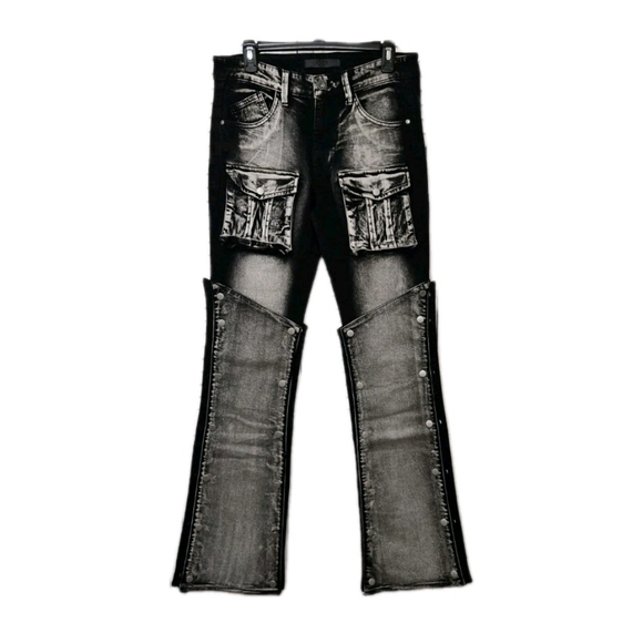 Kdnk | Jeans | Kdnk Arma Flare Jeans Stacked Skinny Flare Ieans Black ...